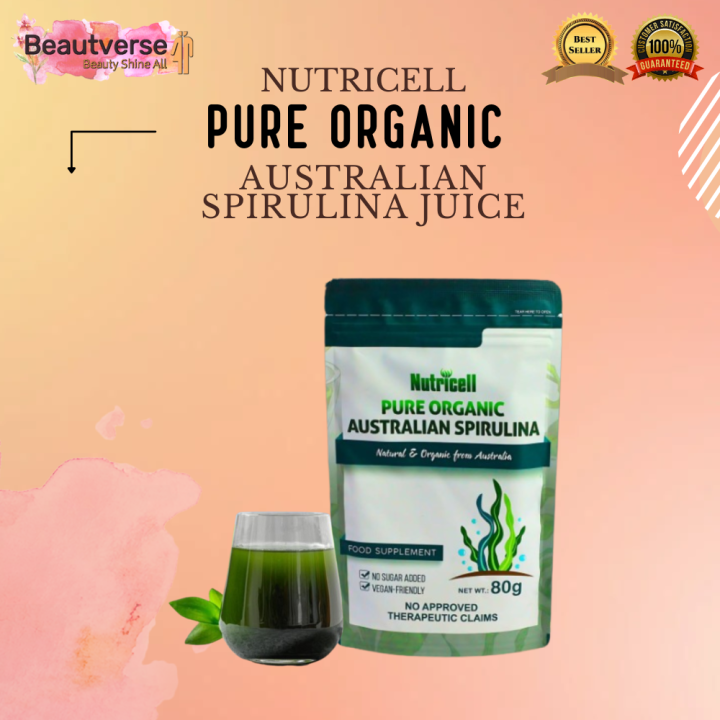 Authentic Nutricell Pure Australian Spirulina powder 80g food suplement ...