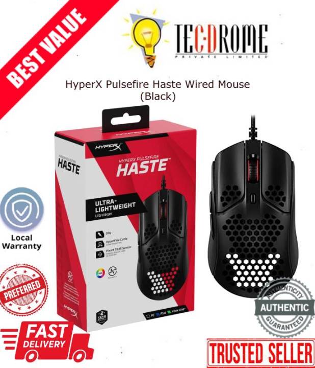 HyperX Pulsefire Haste Wired Gaming Mouse (Black / White) | Lazada ...