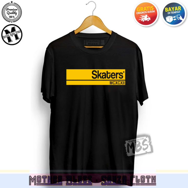 Kaos Distro Pria Dan Wanita 01 LOGO SKATERS YELLOW Quality Premium ...