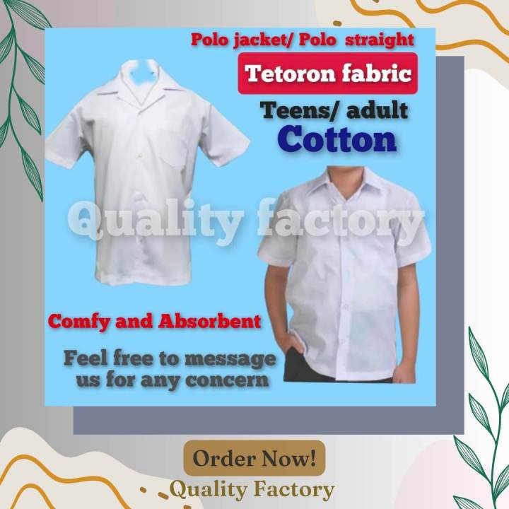 1QF' POLO FOR UNIFORM// TETORON FABRIC// PJ AND PS// TEENS OR JUNIOR ...