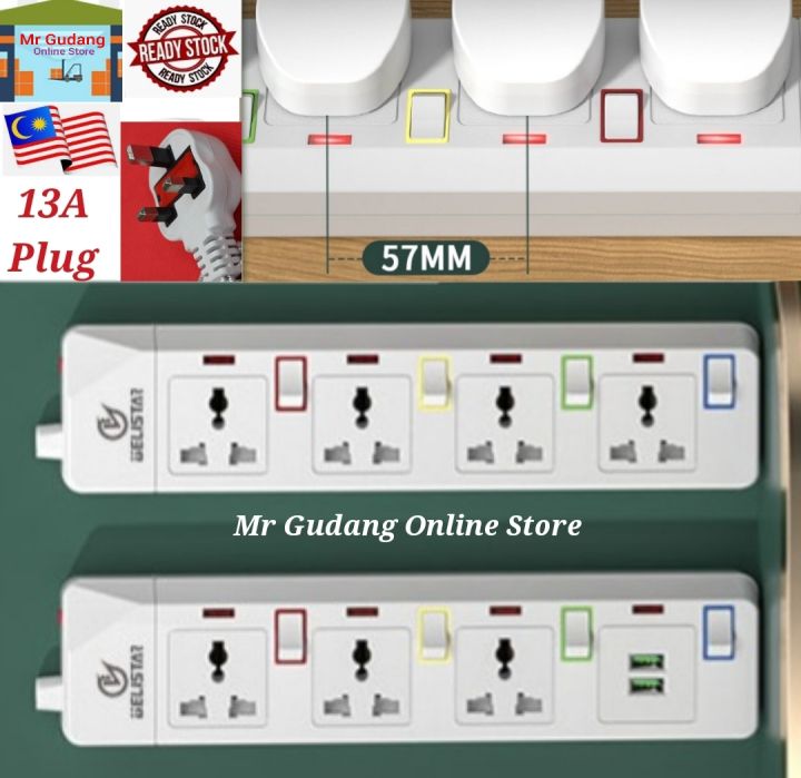 5m/8meter Wire High Power Universal Extension Plug Socket With USB | Lazada