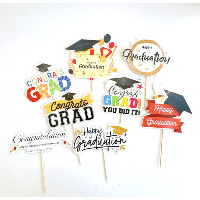 Graduation theme celebration cake topper color graduation cake ...