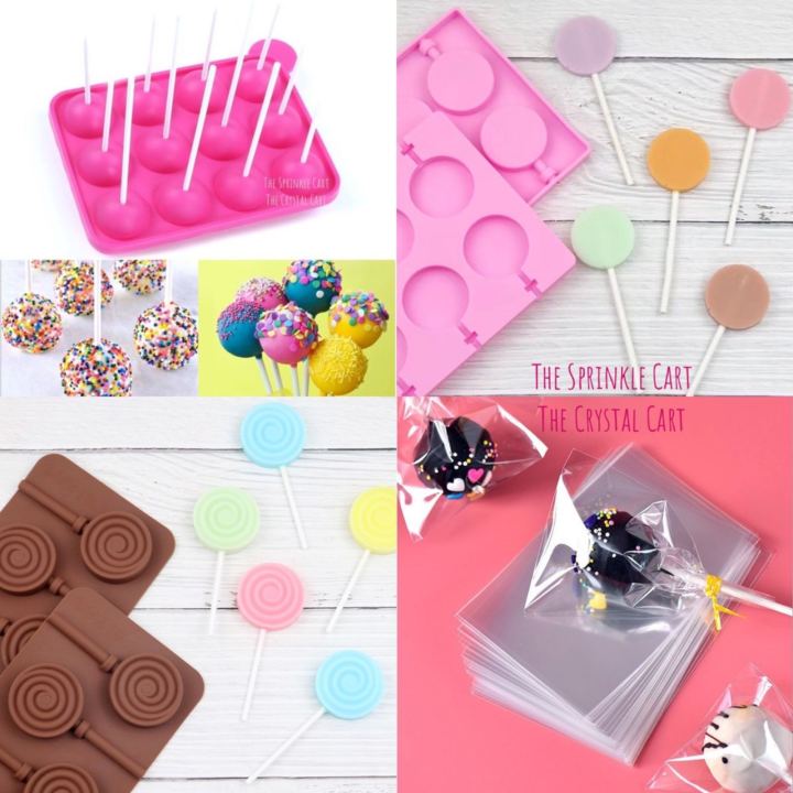 Lollipop Chocolate Silicone Molder Baking Candy Plastic Mold Cake Pop ...