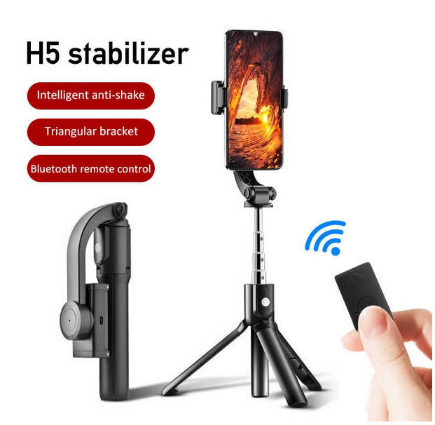 H5 Gimbal Mobile Phone Stabilizer Anti-Shake Tripod Bluetooth Selfie ...