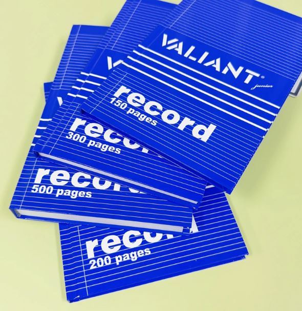 Valiant Record Book / Small and Big / Size 150, 200, 300, 500 pages ...