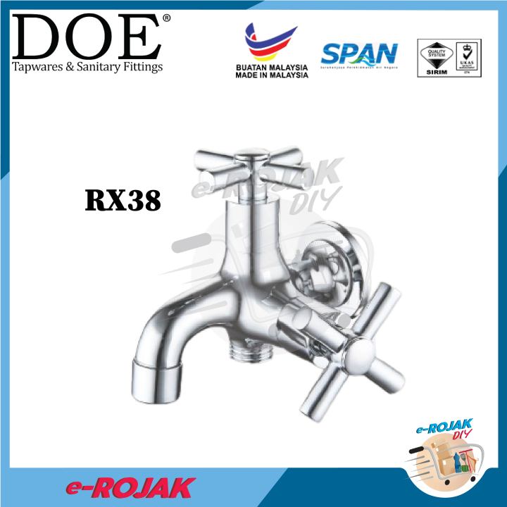 DOE RX38(RP) Water Tap 1/2" Basic Series Cross Handle Multipurpose Two ...
