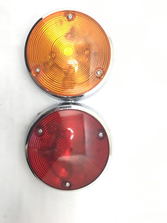 1pc Hella type (NOT HELLA BRAND) Tail Light Lamp 5 inch diameter Amber ...