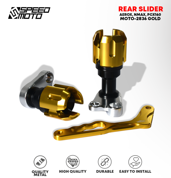 MOKOTO SLIDER MOTO-2836 CNC ALUMINUM ALLOY SLIDER FOR AEROX NMAX PCX ...