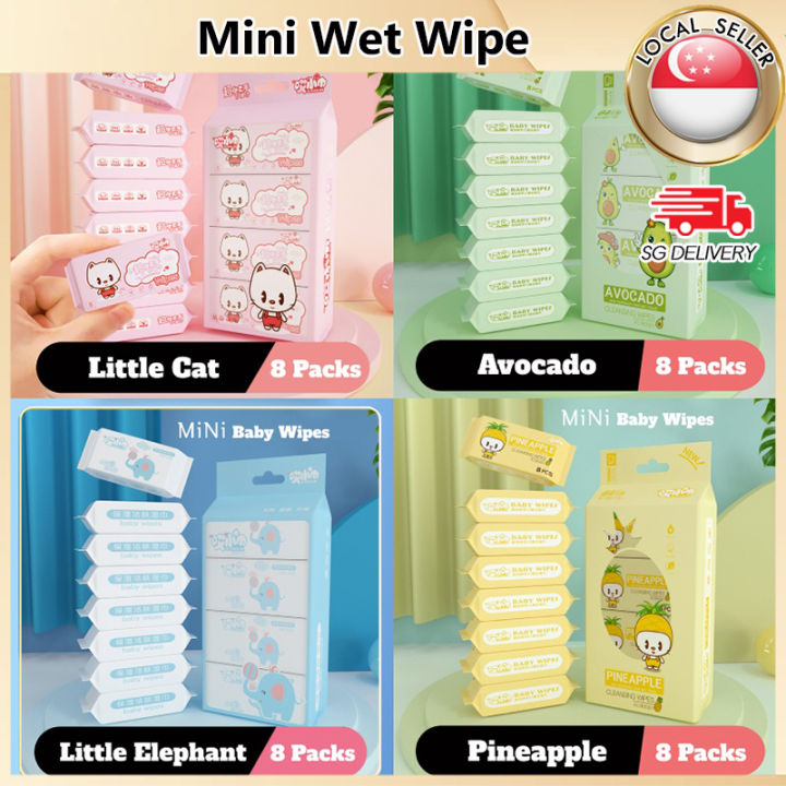 🇸🇬【SG stock】Mini Baby Wipes | Wet Wipes | Wet Tissue | 99.9% ...
