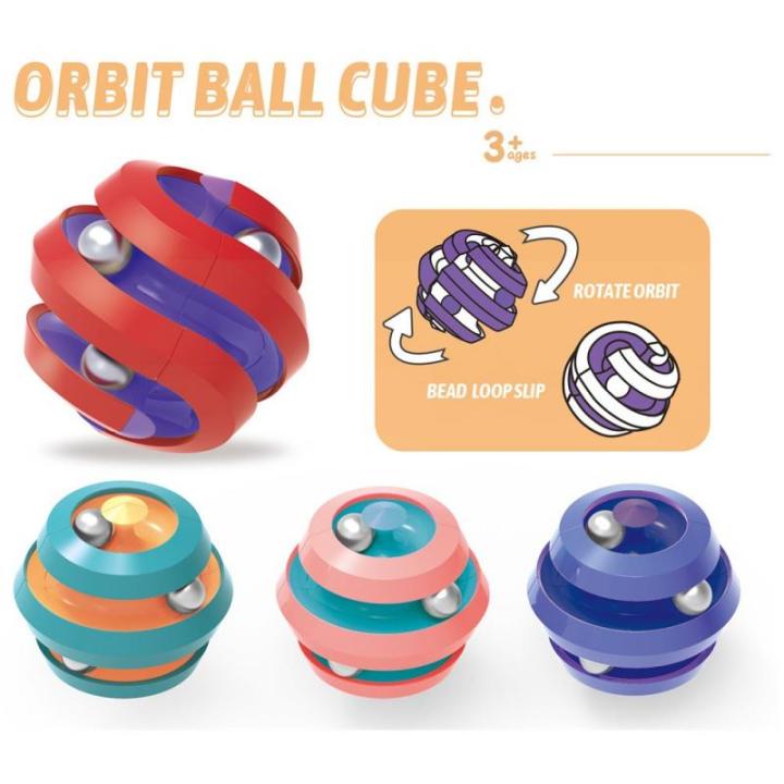 Rotating Marble Track Metal Bead Orbit Fingertip Infinity Spinner ...