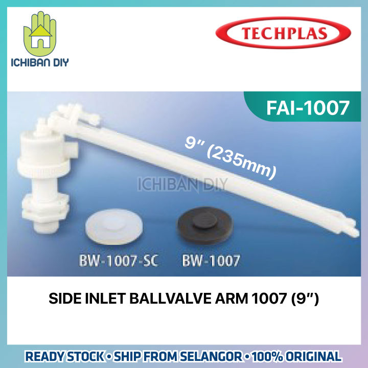 TECHPLAS FAI-1007 9" Side Inlet Ball Valve Replacement Internal Spare Part Toilet Pump Alat ...