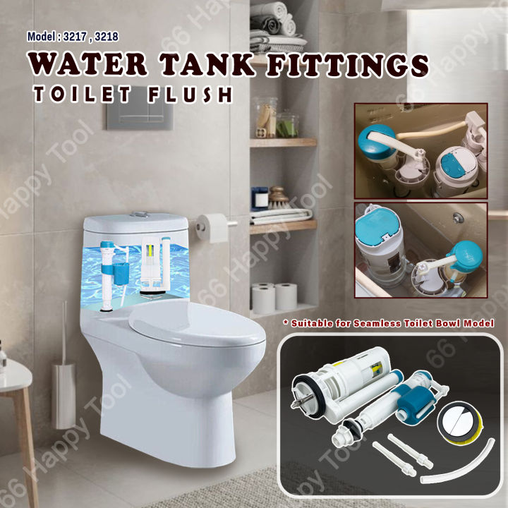 Toilet Water Tank Valve Set Flush Inlet Valve Toilet Pump Cistern ...