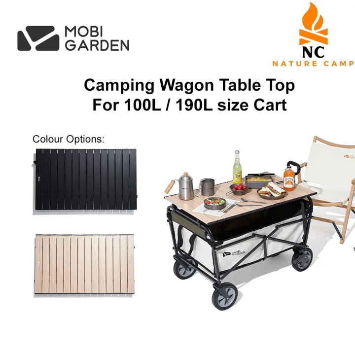 Mobi Garden Wagon Cart Trolley Table Top Tabletop (100L/190L) Aluminum ...