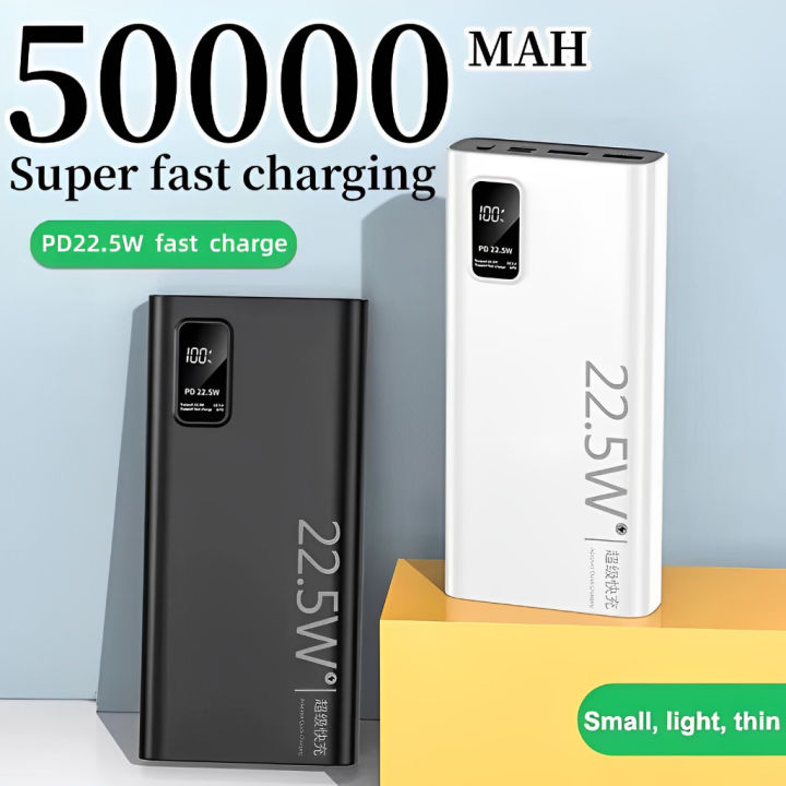 Power Bank 50000mAh Super Fast Charge Powerbank USB Type C PD Qucik ...