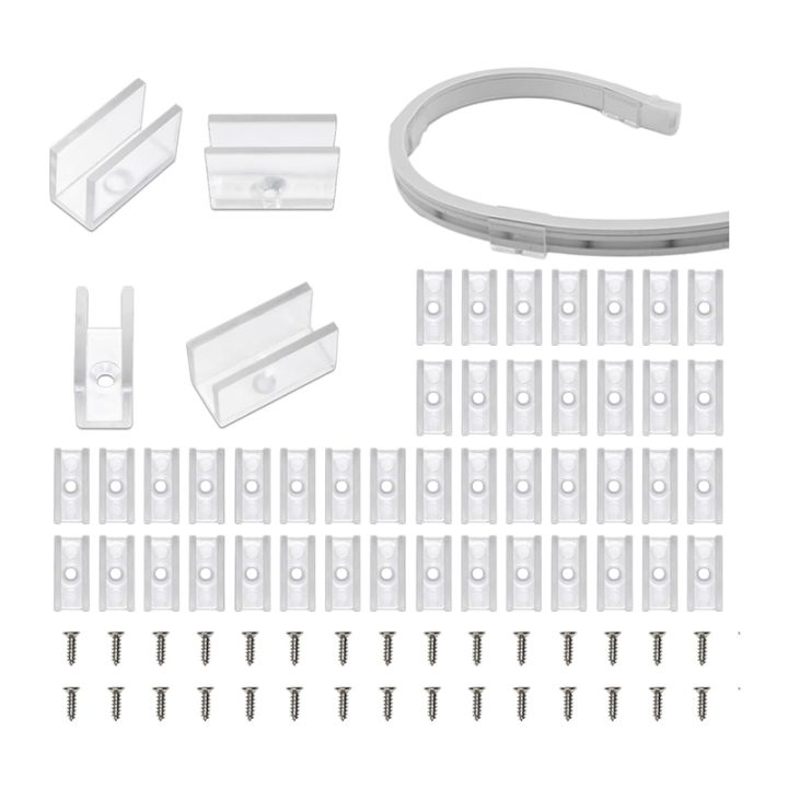 Neon Rope Light Mounting Brackets, 100PCS Neon Lights Install Fixing ...