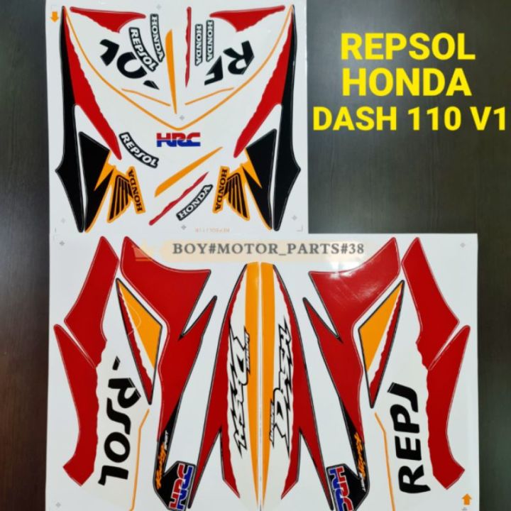 REPSOL HONDA DASH 110 ( V1 ) BODY STICKER | Lazada