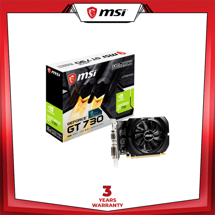 MSI GeForce GT 730 DDR3 Graphics Card (N730K-2GD3/OCV5) | Lazada PH