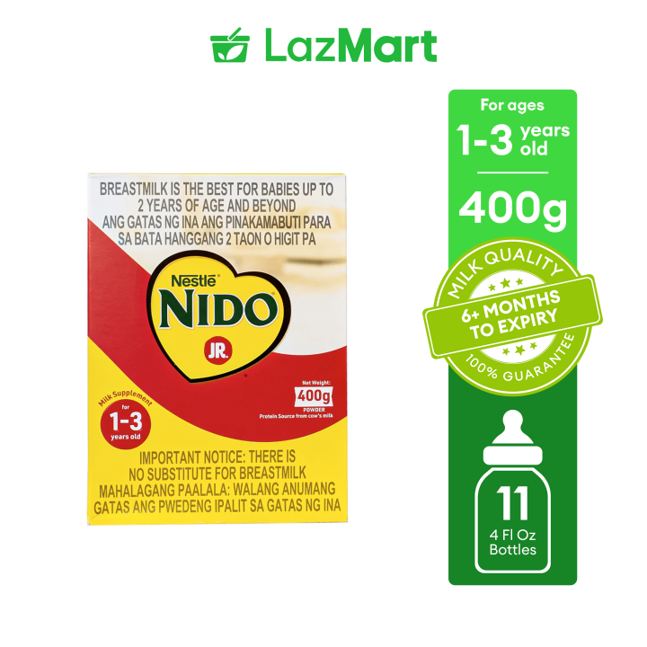 NIDO Junior Powdered Milk Supplement For Children 1-3 Years Old 400g ...