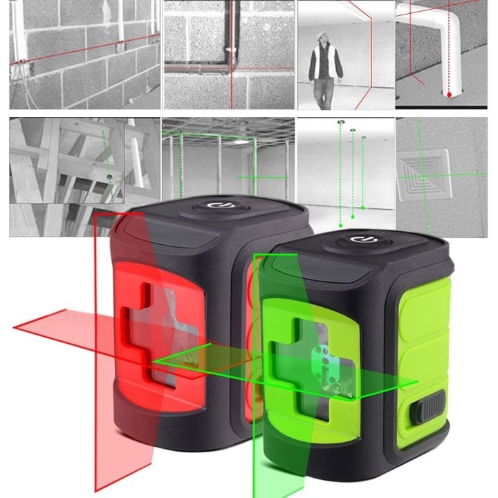 【Laser Level 】2 Lines Red Beam Infrared Laser Level Meter Self-leveling ...