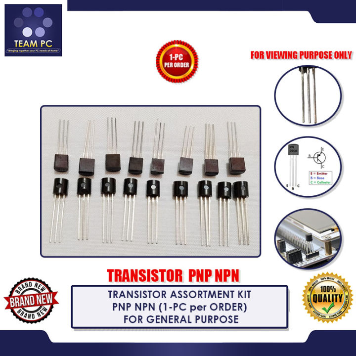 TEAM PC TRANSISTOR ASSORTMENT KIT PNP NPN (1-PC per ORDER) FOR GENERAL ...
