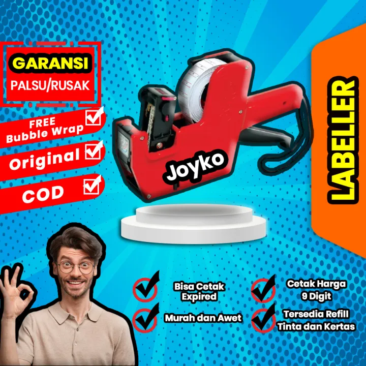 Alat label harga 1 line 8 digit joyko Price tag labeller Mesin alat ...