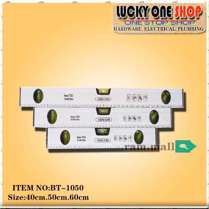 BENSON BT-1050 Aluminum Magnetic LEVEL BAR Size：40cm(16").50cm(20 ...