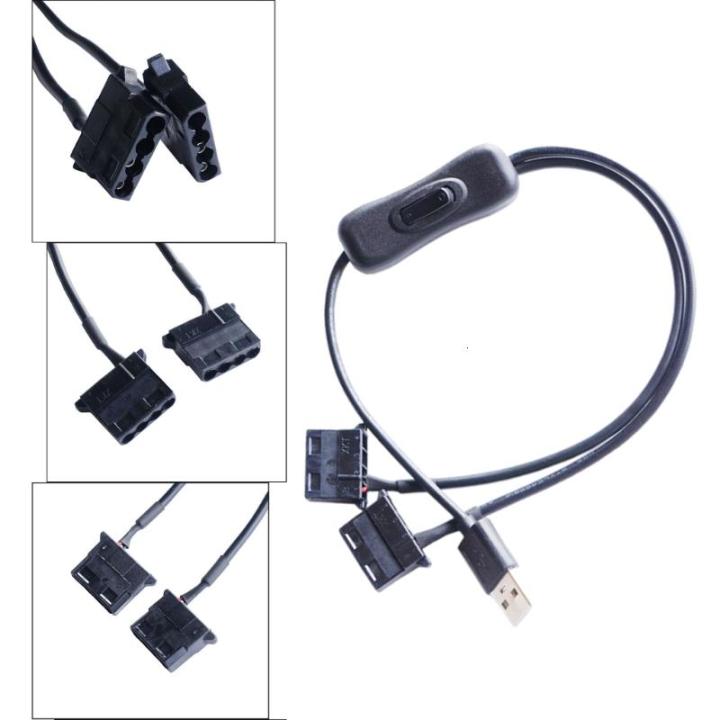 USB to 4Pin PWM 5V USB Fan Power Adapters Cable USB to 4Pin Fan ...