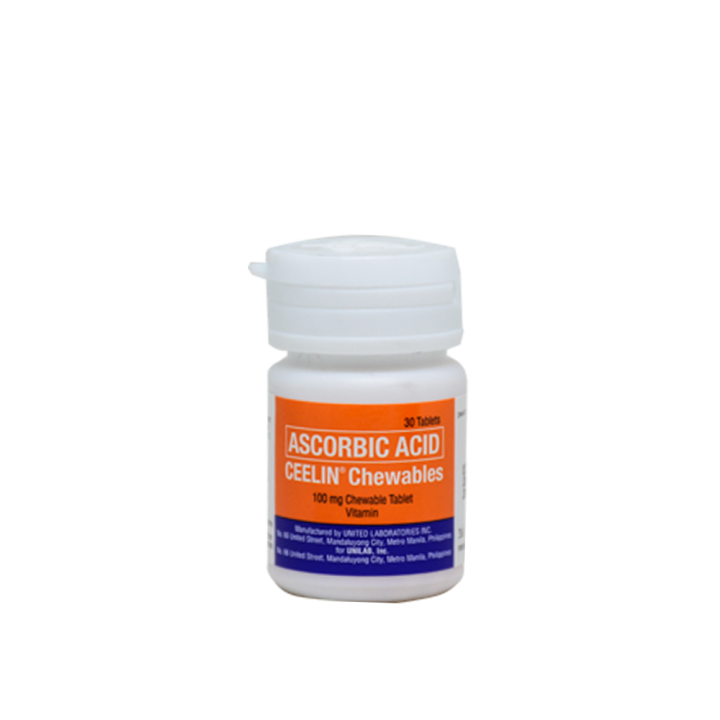 Ceelin Ascorbic Acid Chewable 100mg 30 Tablets | Lazada PH