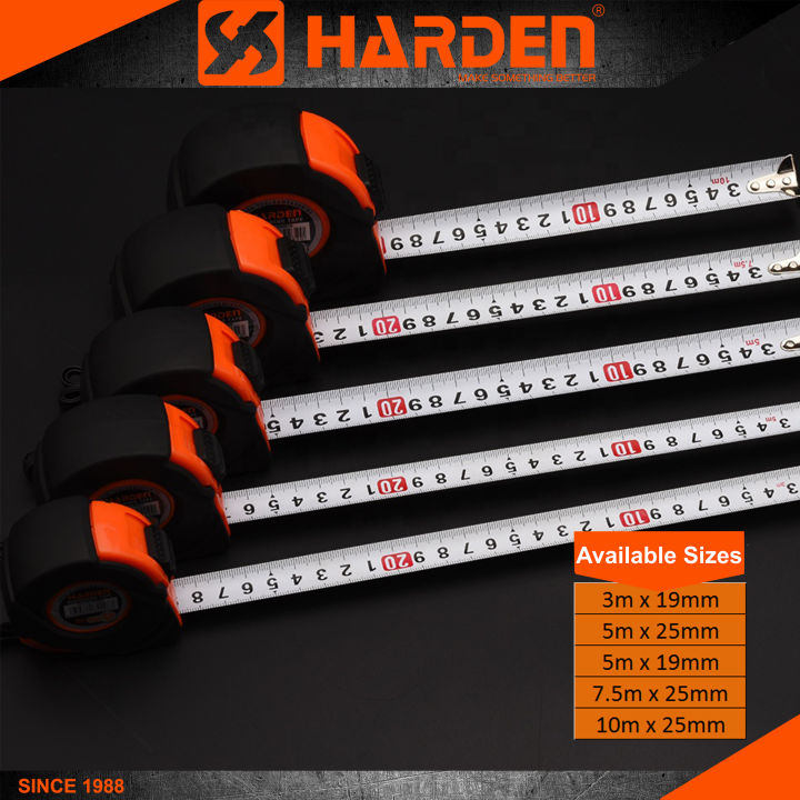 Harden 3m,5m,7.5m,10, x 19mm,25mm Measuring Tape (CLASSIC) ABS Case ...