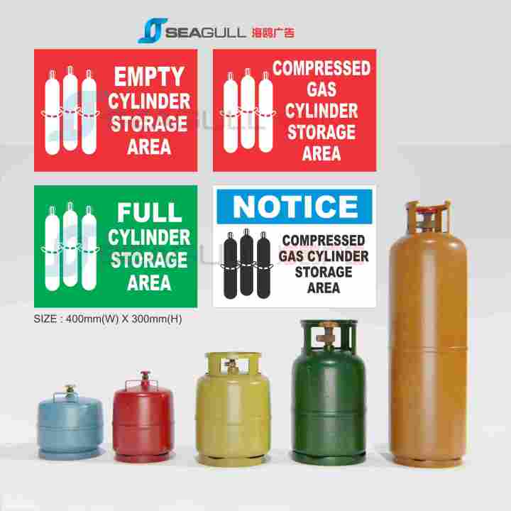 LP Gas Storage Empty Cylinder Storage Area Compressed Gas Notice Danger ...