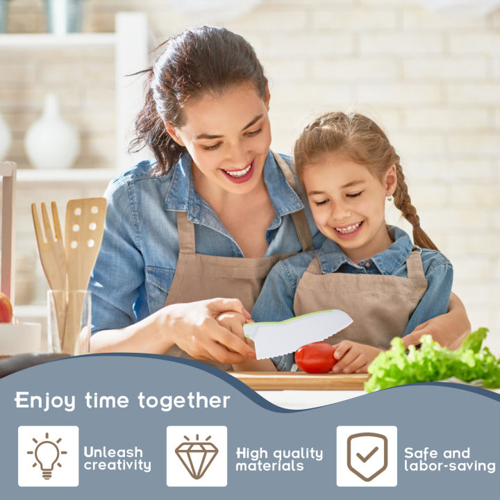 AOV Toddler Kitchen Cutter Set Kids Cooking Cutter Set 10Pcs Kids ...