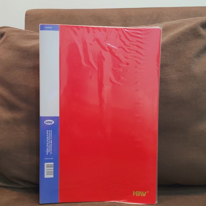 HBW Display Clear book Long 12 1/2 x 9 20 Pockets – Red Blue Black ...