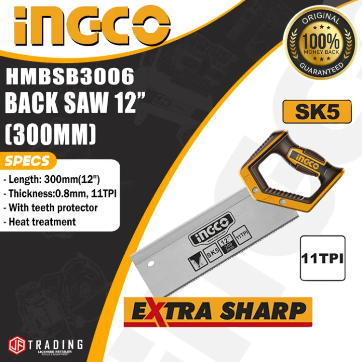 INGCO Back Saw 12" (300mm) HMBSB3006 HIGH QUALITY ♦JF TRADING♦ | Lazada PH