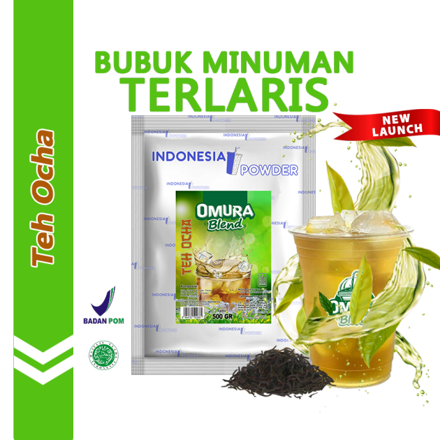OMURA POWDER Bubuk Minuman Mix Gula Rasa Teh Ocha Jepang Instant Powder ...