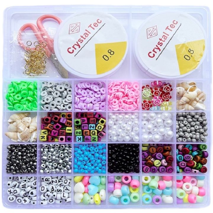 CL-Tech จัดส่งจากกรุงเทพ ชุดสายลูกปัด DIY 24 ช่อง ของเล่นศิลปะ มาพร้อม ...