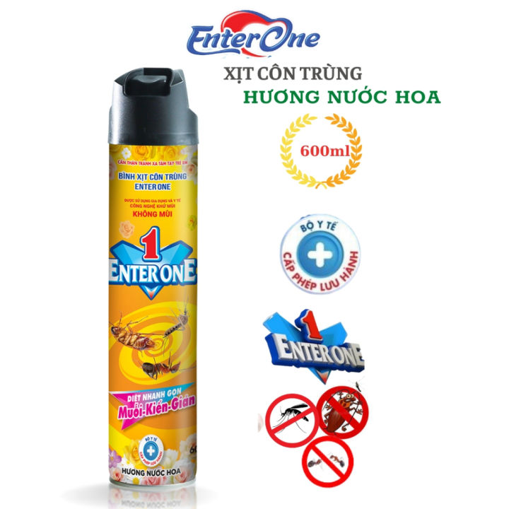 Bình xịt côn trùng EnterOne không mùi hóa chất 600ml Xịt dán kiến muỗi hiệu quả an toàn được bộ ...