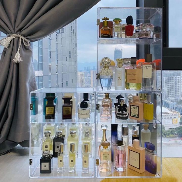 ️SPACEIDEAS ️ Perfumes Storage Box, Makeup Storage Rack, Perfume Rack ...
