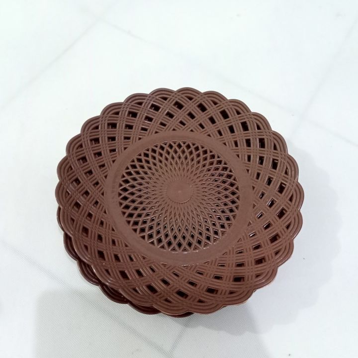 Piring Anyaman Rotan Plastik 12 Pcs | Lazada Indonesia
