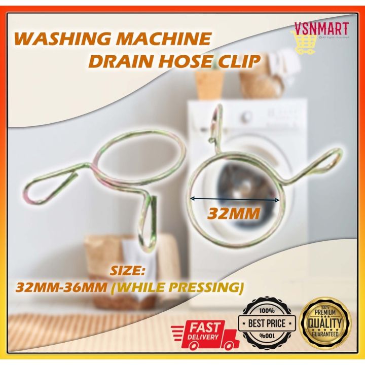 Washing Machine Drain Hose Clip For ALL BRANDS Klip Besi Paip Buang Air ...