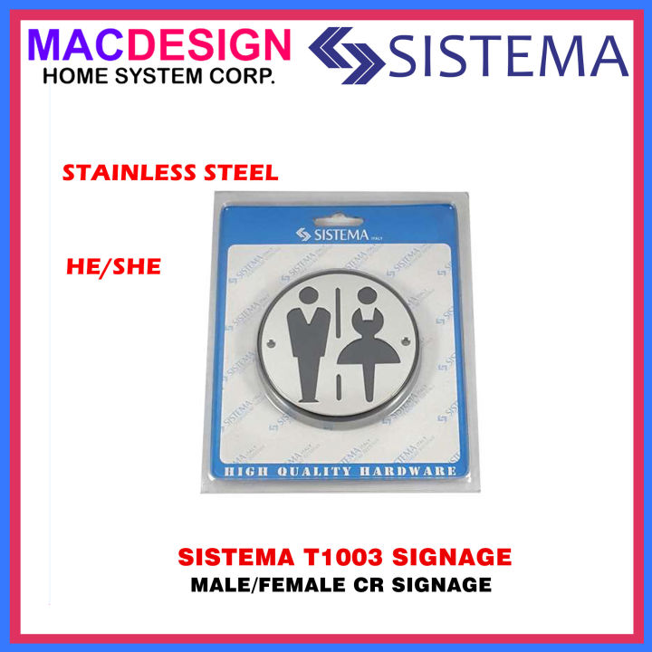 SISTEMA T1003 SIGNAGE SS HE SHE CP MALE FEMALE CR SIGNAGE MACDESIGN ...