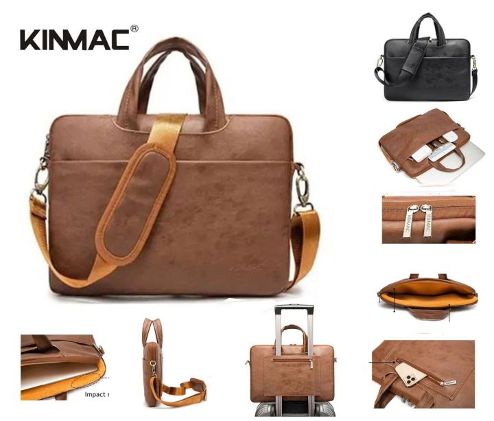 Tas Laptop Macbook KINMAC PU Leather NEW Longstrap Size 13 14 15 16 ...