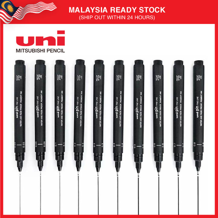 Uni Pin Technical Fine Line Drawing Pen Drawing Brush Pigment Liner 0. ...