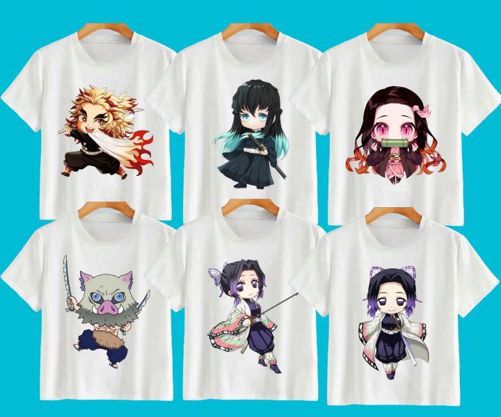 DEMON SLAYER CHIBI White Shirts for Kids and Adults | Lazada PH