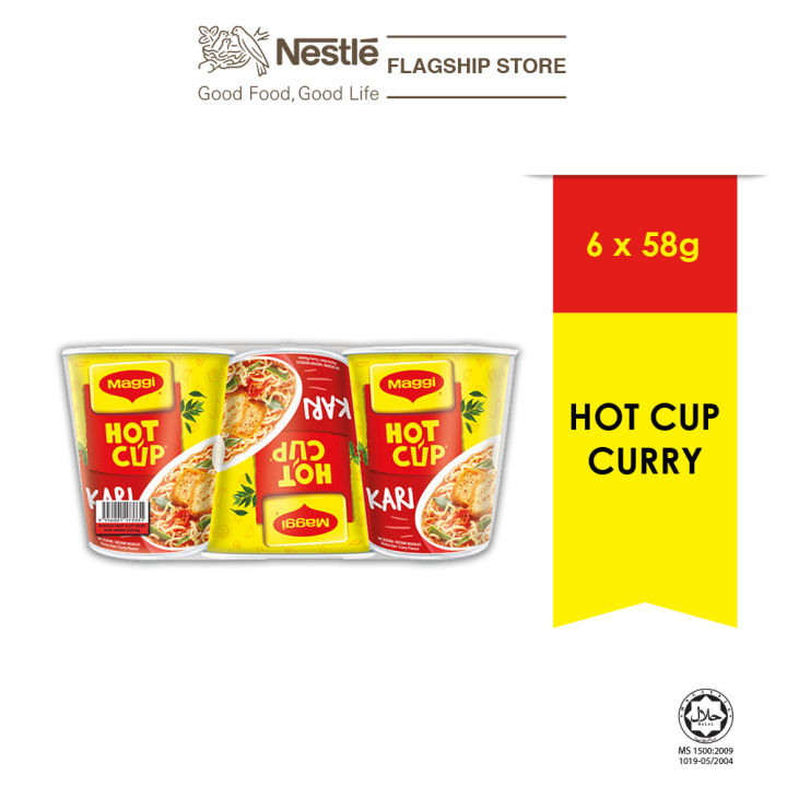 MAGGI® Hot Cup Curry Multipack 6 cups x 58g | Lazada