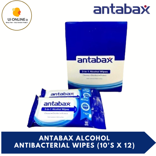 ANTABAX ALCOHOL ANTIBACTERIAL WIPES (10'S X 12 packs) | Lazada