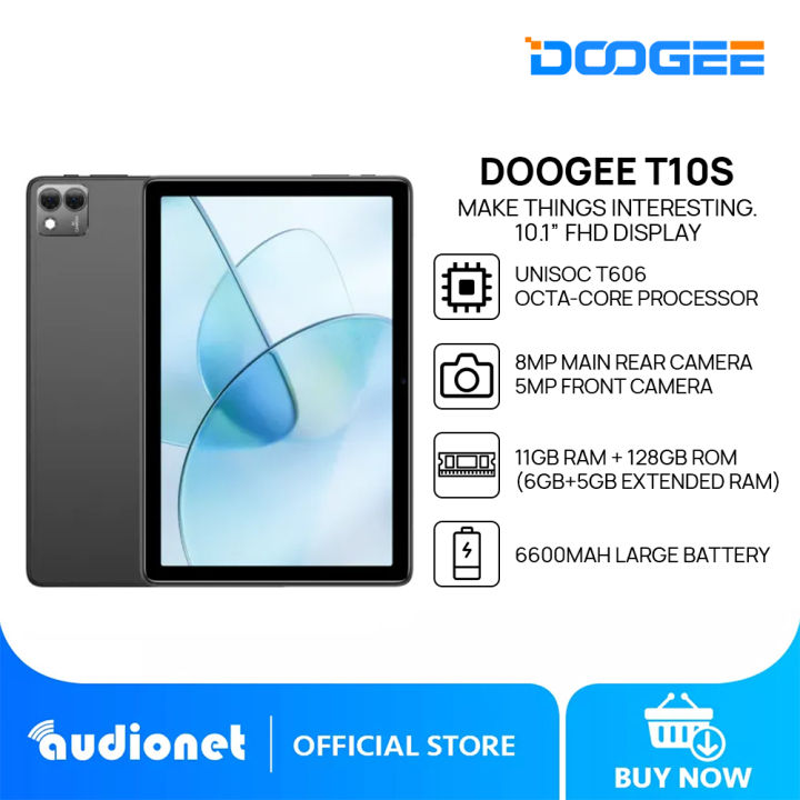 Doogee T10S Tablet | 11GB RAM (6+5) + 128GB | Unisoc T606 | 10.1” FHD ...