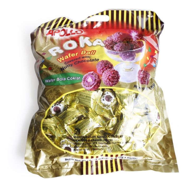 Apollo Roka Wafer Ball 300gr - Wafer Bola Coklat | Lazada Indonesia