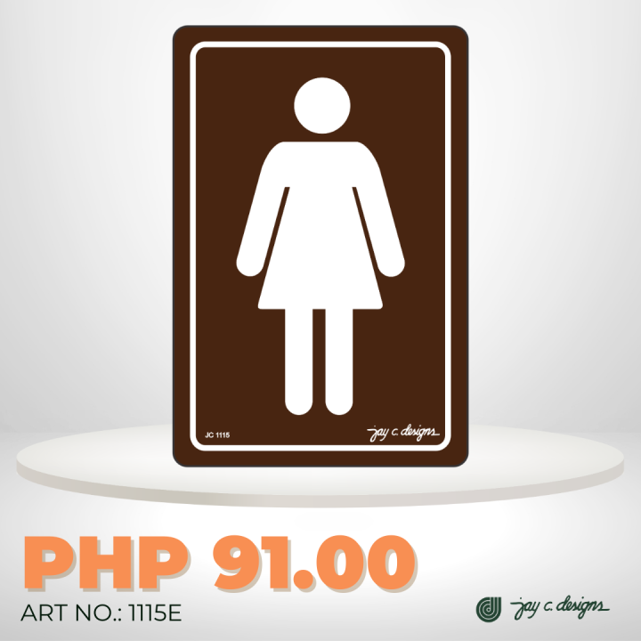 Acrylic Signage Female Restroom Sign 1115 | Lazada PH