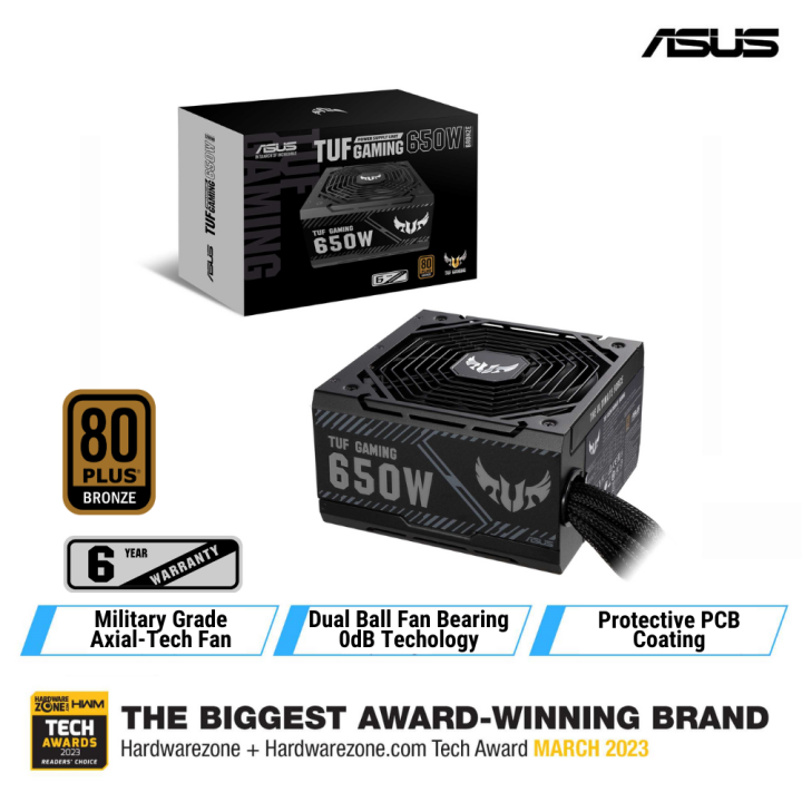 ASUS TUF GAMING 650W Bronze PSU, Power Supply, Axial-tech Fan Design ...