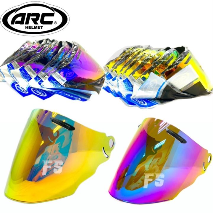 Visor Helmet ARC Ritz cermin helmet Yf1 arc YF DRAGON ARC AR Rainbow ...